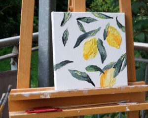 Leinwand mit Strukturpaste: 3 einfache Ideen