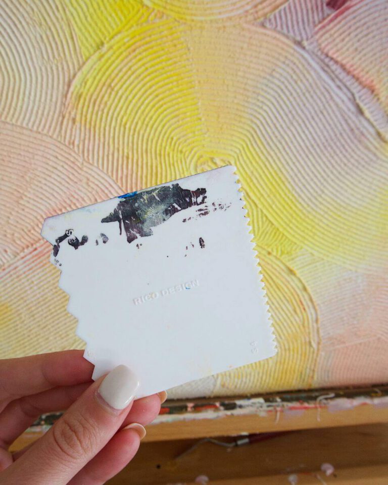 Leinwand mit Strukturpaste: 3 einfache Ideen