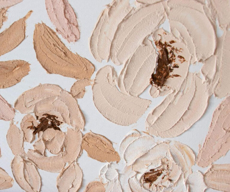 Verwunderlich Blumen Malen Mit Strukturpaste Bilder